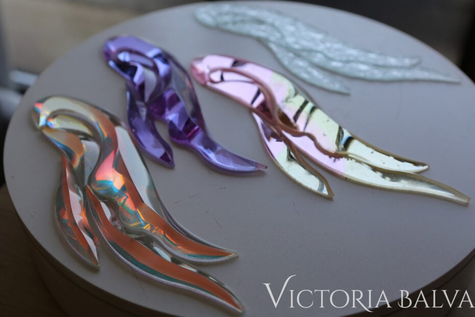 Laminated: dichroic hand beveled art glass, kiln-formed glass samples ...
