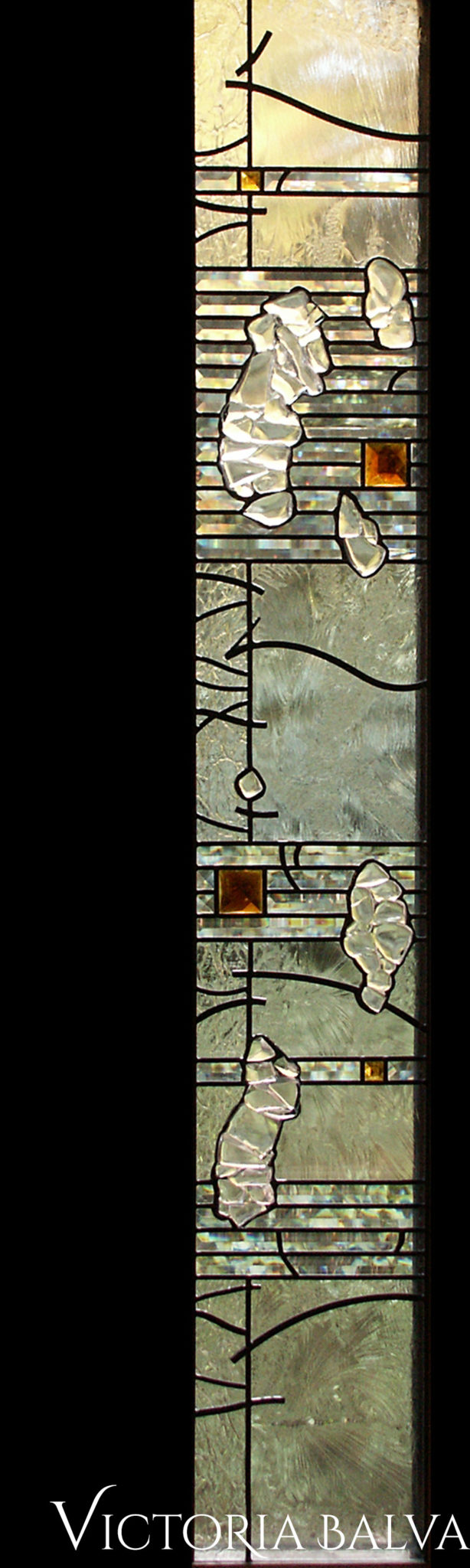 2 abstract modern stained glass windows Aigul – Victoria Balva