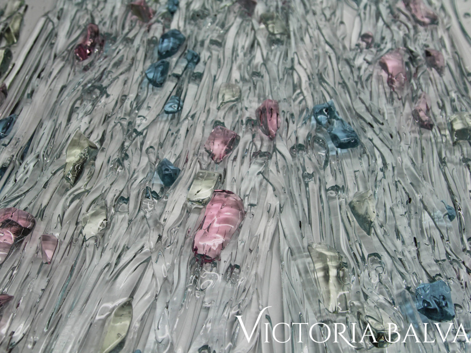 Kiln-cast: Textured Clear Fused Glass | Victoria Balva